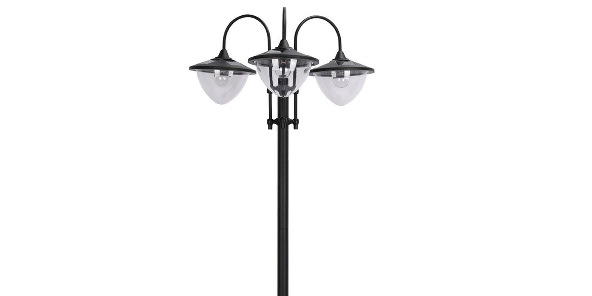 Outsunny 3-head LED Solar Light Lamp Street Light Post with Planter, S