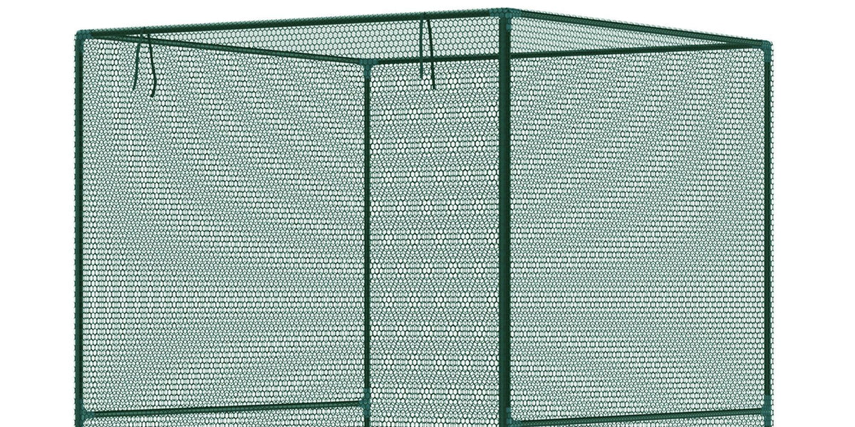 Outsunny Walk-in Crop Cage, Plant Protectors from Animals with Roll Up