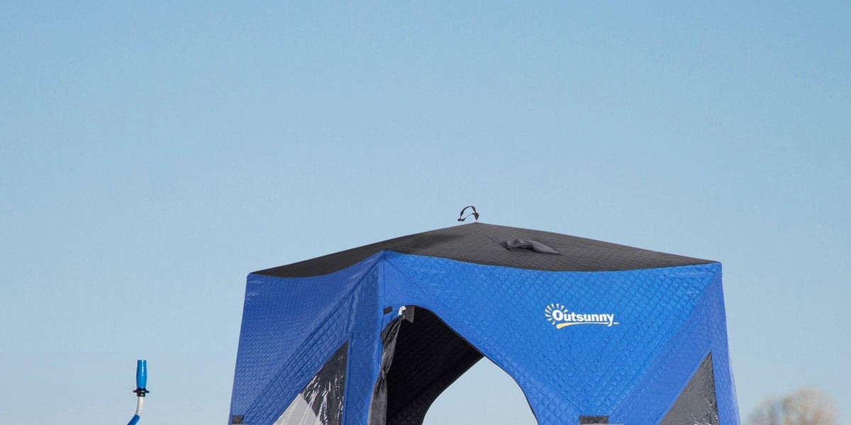 2 Person Insulated Ice Fishing Shanty Pop-Up Portable Ice Fishing Tent