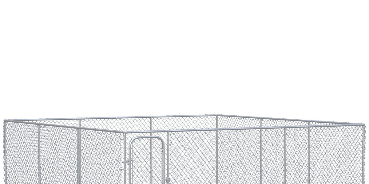 227.7 Sq. Ft. Large Dog Pen Outdoor Dog Kennel with Secure Lock Mesh S