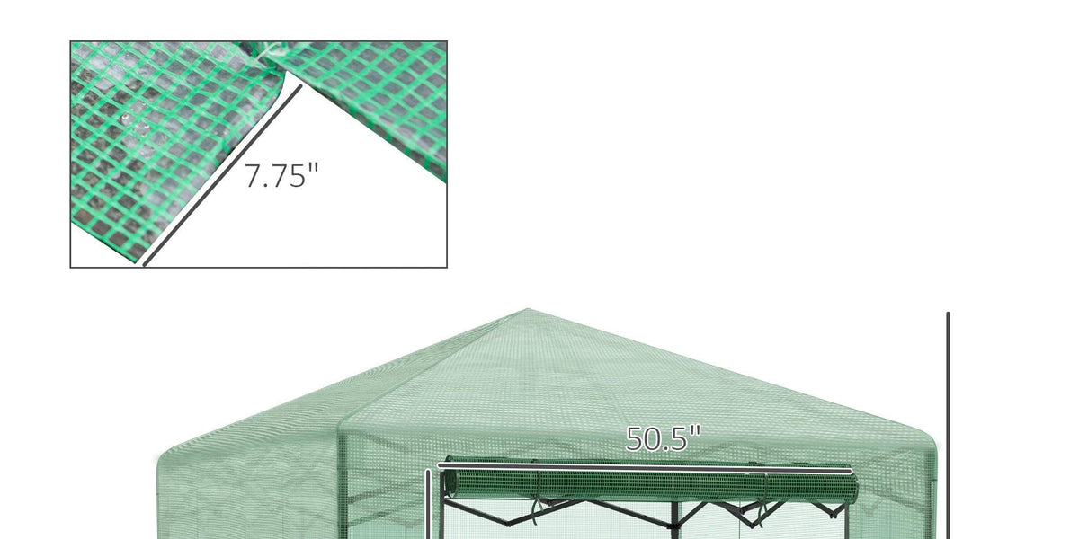 8' x 6' Portable Walk-in Greenhouse, Folding Pop-up, Outdoor Canopy Gr
