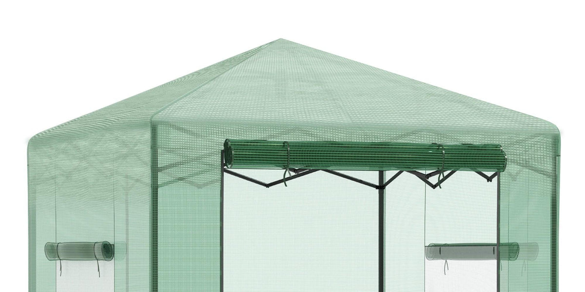 8' x 6' Portable Walk-in Greenhouse, Folding Pop-up, Outdoor Canopy Gr