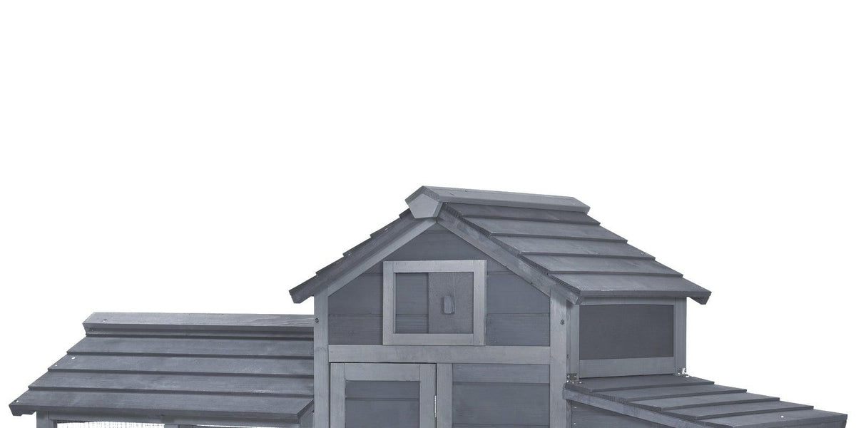 Backyard Chicken Coop Kit Outdoor 59" Solid Wood Enclosed House with V