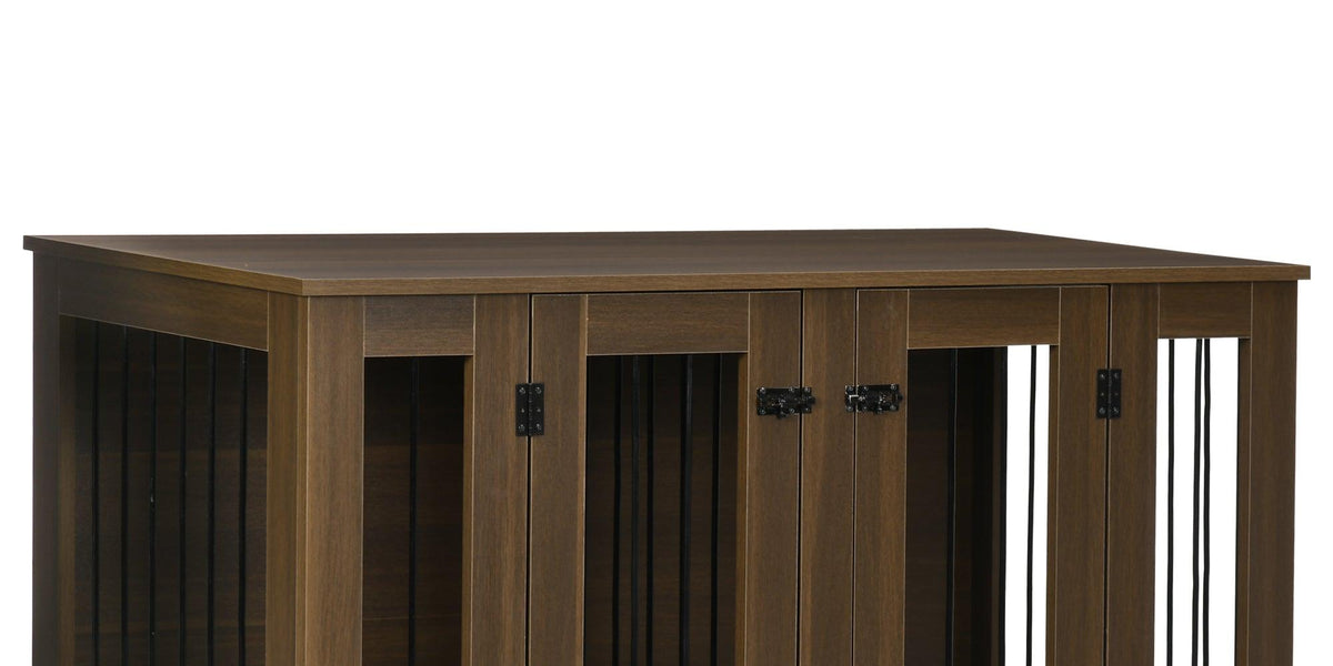 Large Furniture Style Dog Crate with Removable Panel, End Table with 2