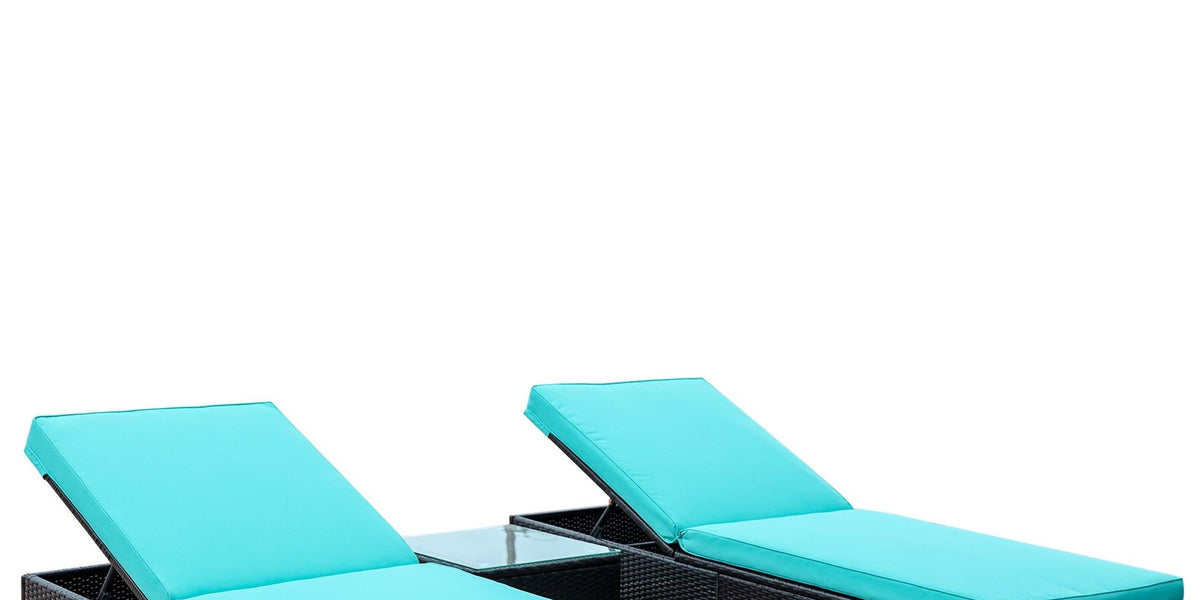 Outdoor Lounge Chairs Set of 2 with 5-Level Angles Adjust Backrest, Cu