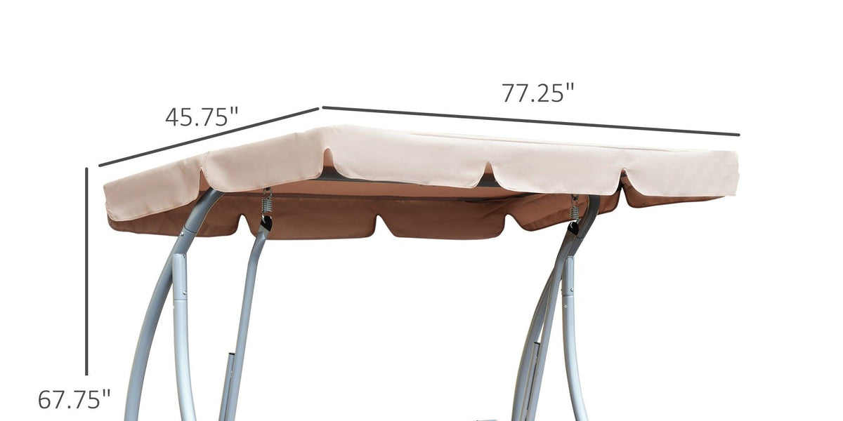 Porch Swing with Stand and Adjustable Canopy Outdoor Swing Chair Bench