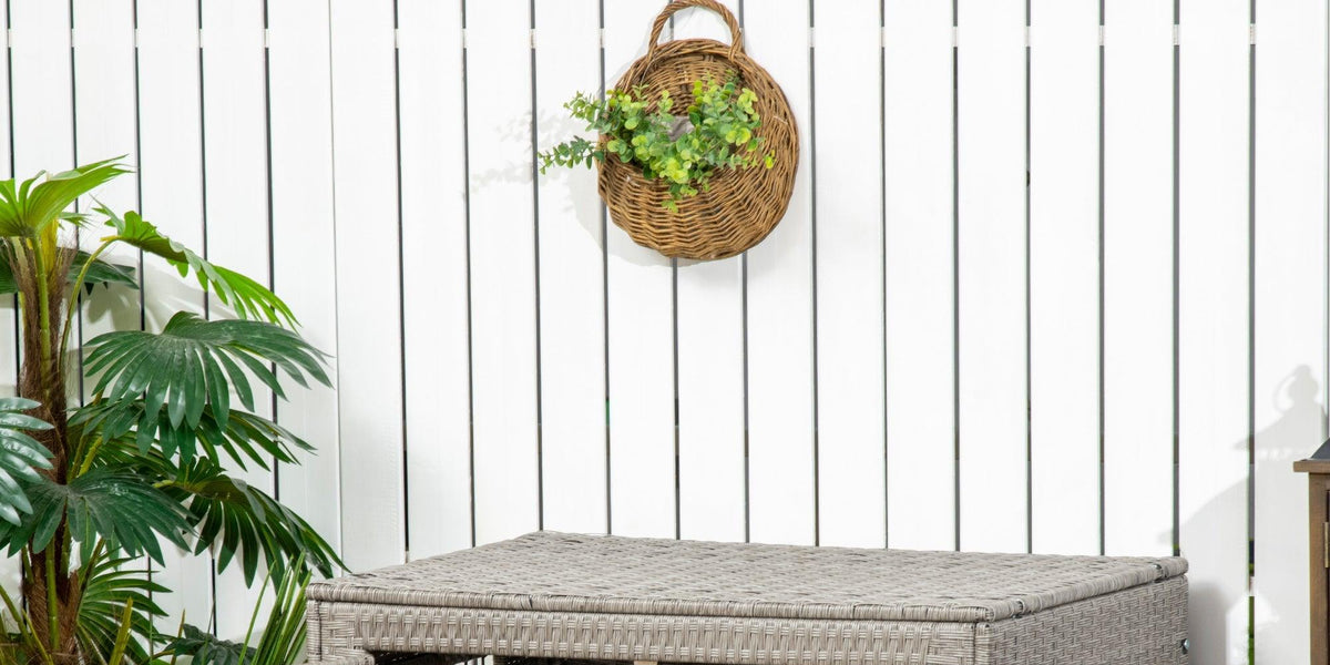Rattan Dog Crate with Double Doors, Wicker Dog Cage with Soft Washable